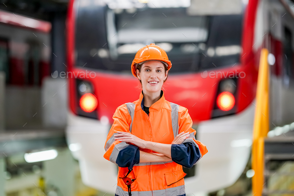 Specialist Railway Engineer checking the Condition of Trains Railway and Steel Rails Stock Photo ...